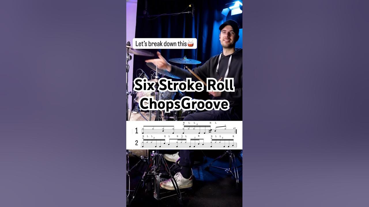 Six stroke roll chops groove #drum #drums #drummer - YouTube