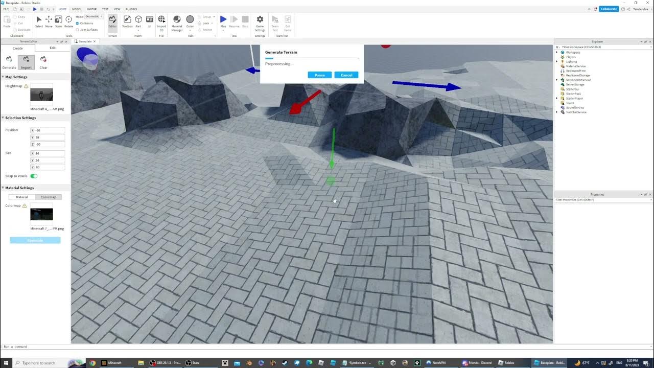 how to make terrains in roblox studio - YouTube