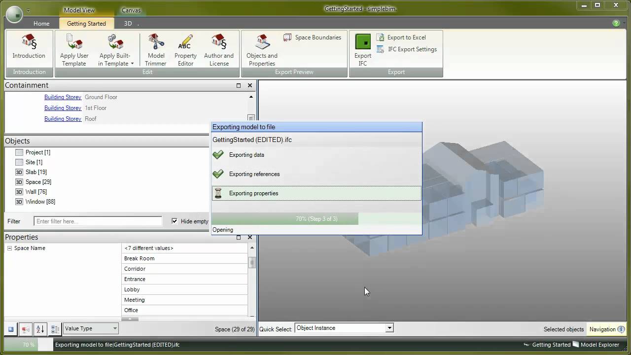 Getting Started with simplebim (4/4) - Export Preview - YouTube