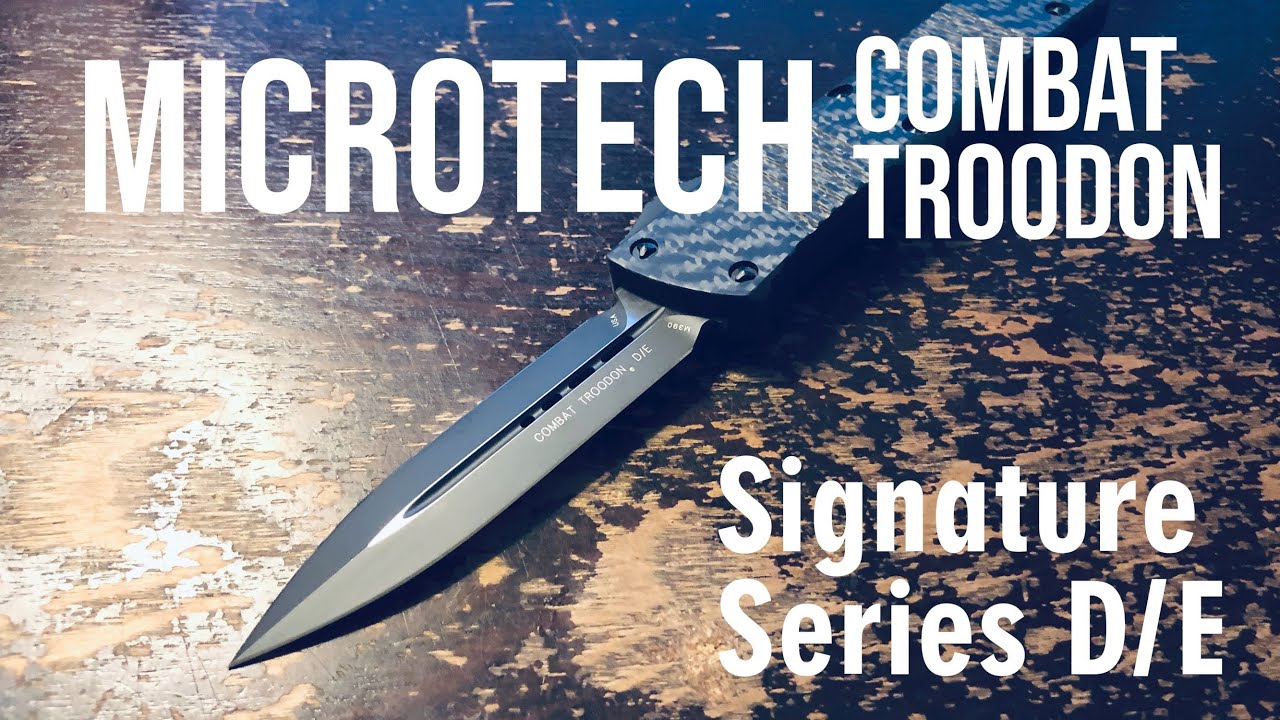 Microtech Combat Troodon - Carbon Fiber D/E Signature Series! - YouTube