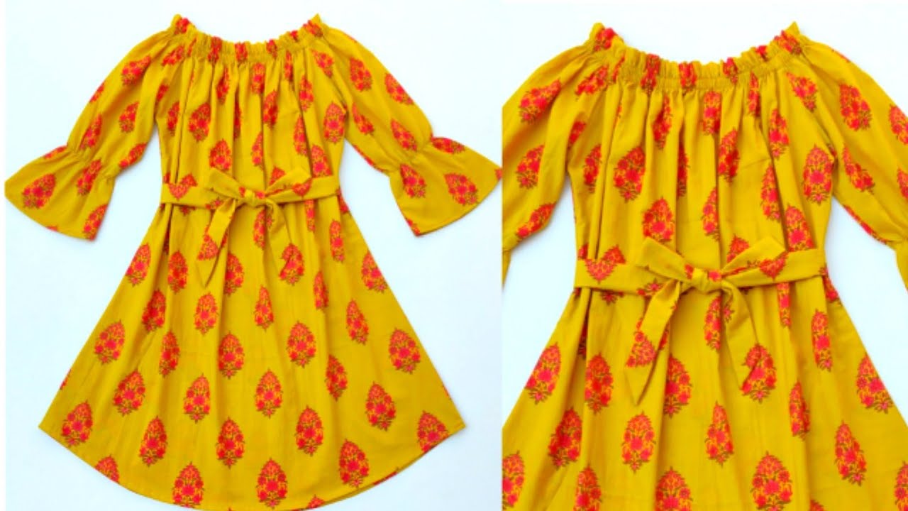 Readymade Style Frock With Frill Neck Cutting Stitching/ Winter special ...