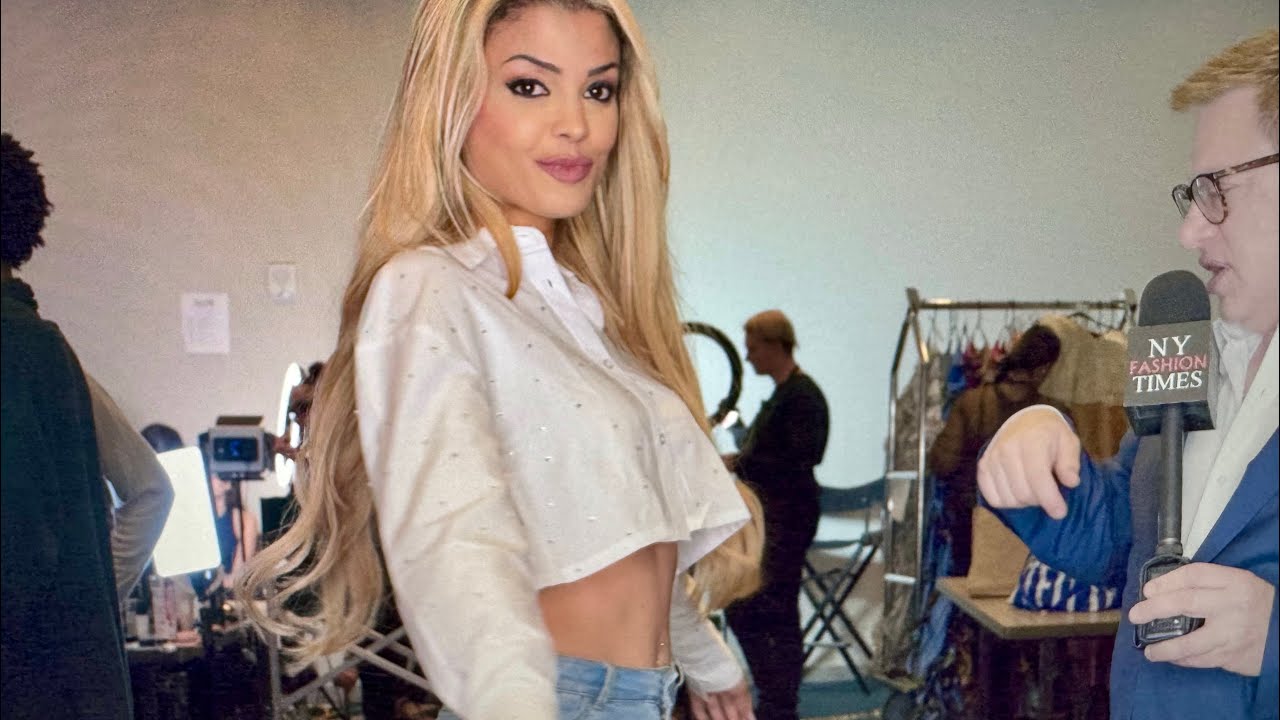 Brazilian Model Luana Larkin backstage at Fashion Week - YouTube