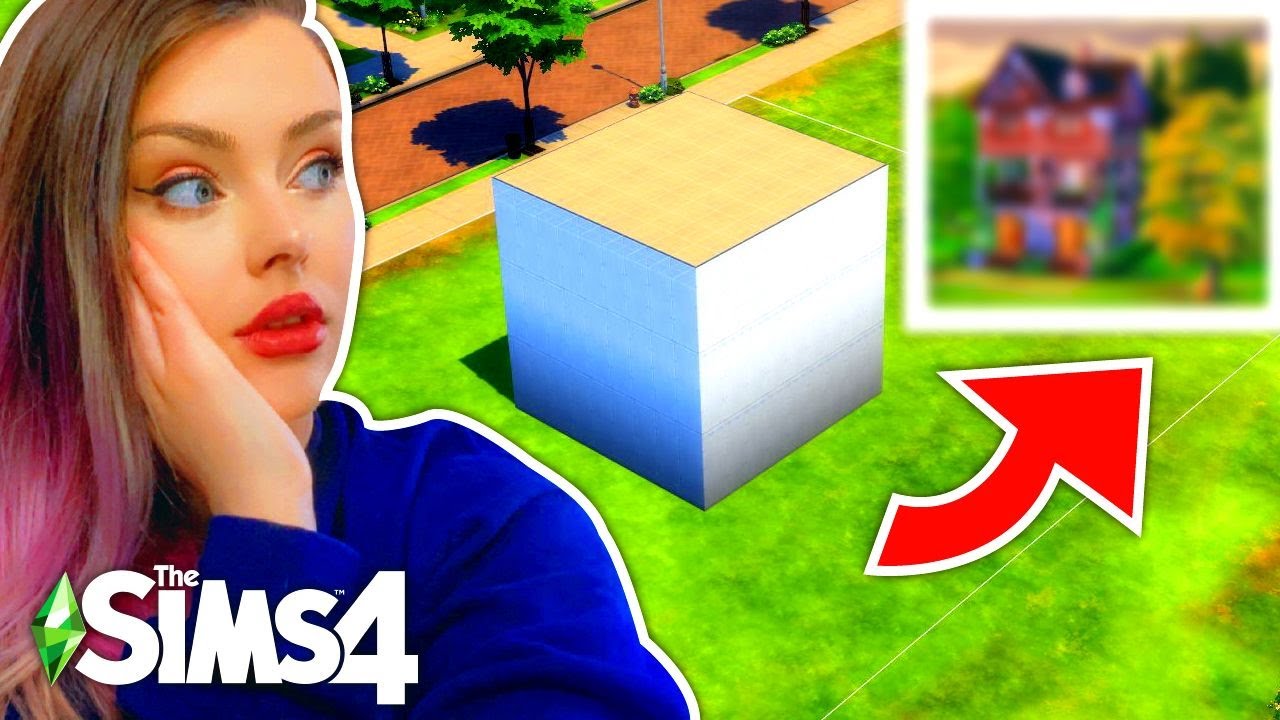 Can I Build a GOOD House Out of this Cube? // SIMS 4 HOUSE BUILDING ...