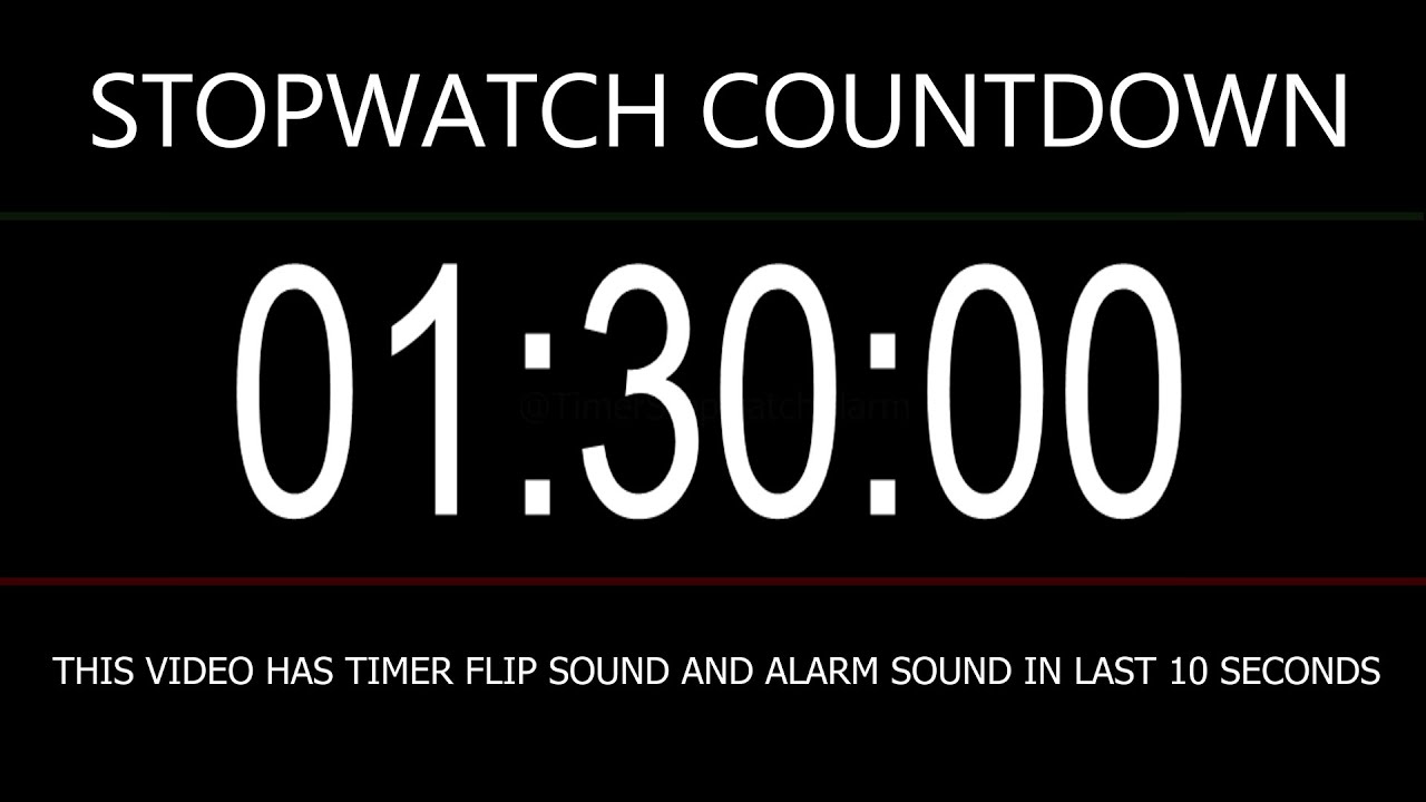 1 Hours 30 Minutes or 90 Minutes Stopwatch Alarm Countdown with Flip ...