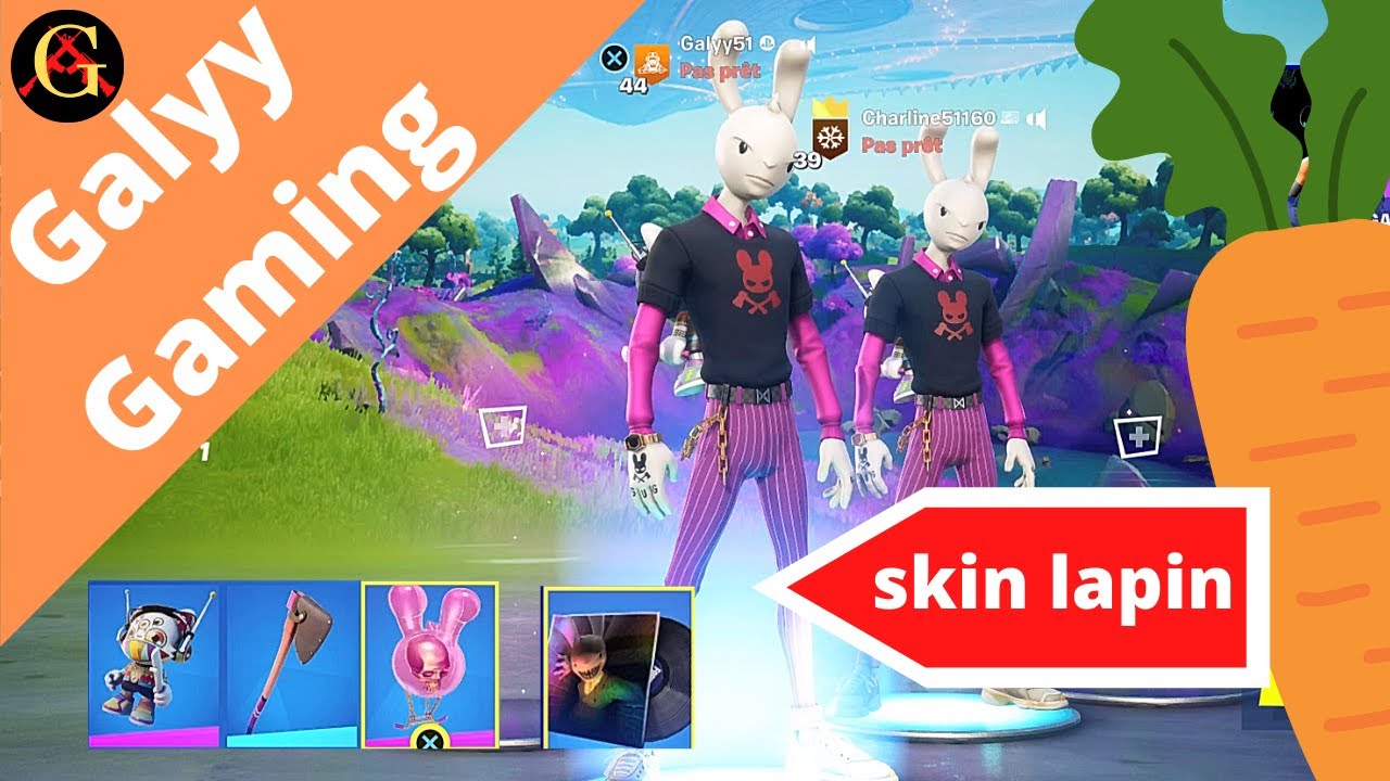 Fortnite: présentation des item de Guggimon +gameplay du skin lapin de ...