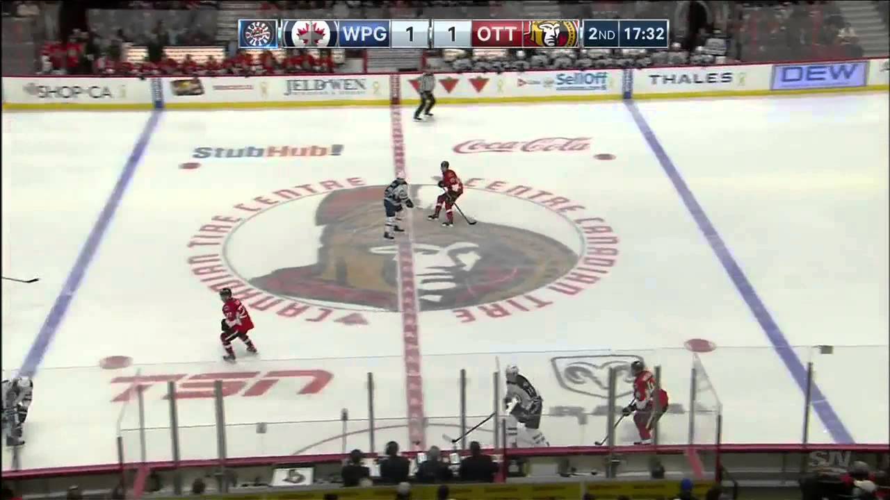 NHL 2014 11 08 Winnipeg Jets vs Ottawa Senators - YouTube