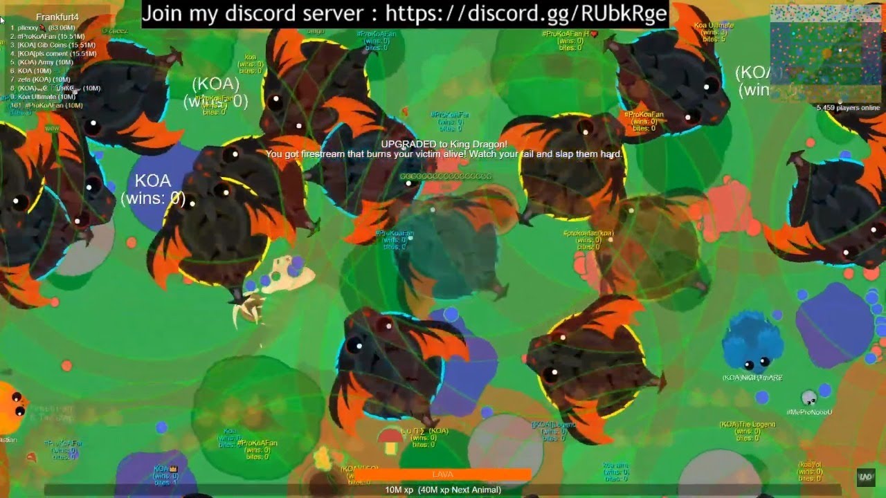 Mope.io Livestream - KING DRAGON TOURNAMENT - EVERYONE IS KING DRAGON ...