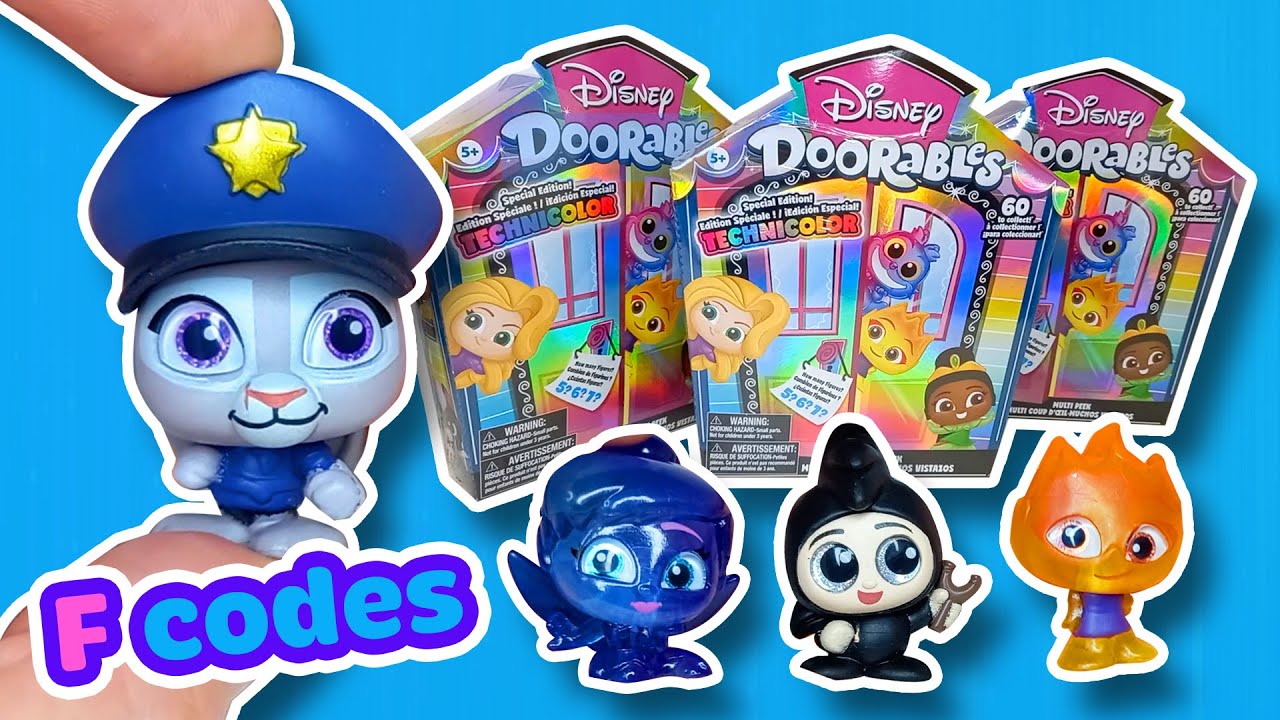 Disney Technicolor Doorables (Part 3 Unboxing) F CODES #disneydoorables ...