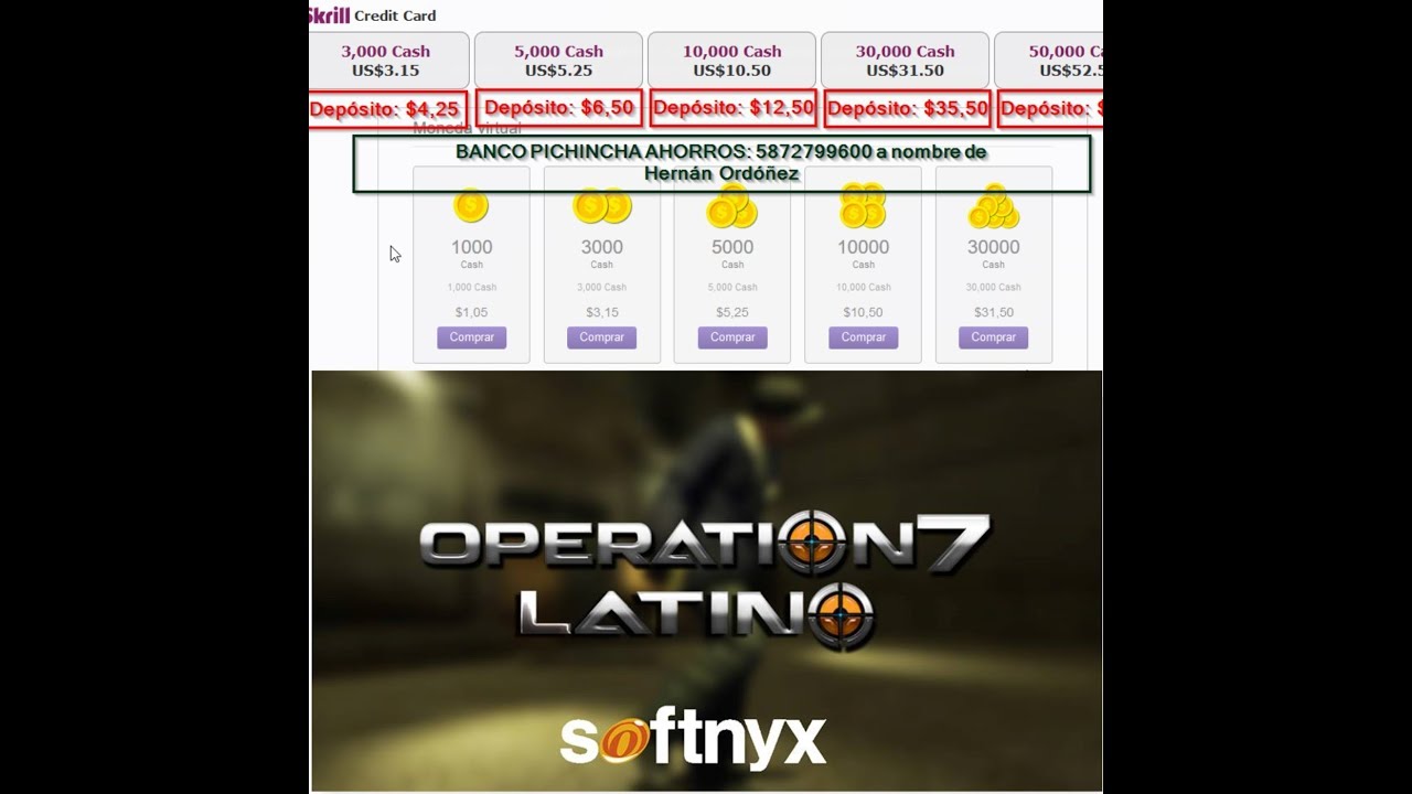 Recarga Cash Operation 7 Softnyx Skrill actual OP7 - YouTube