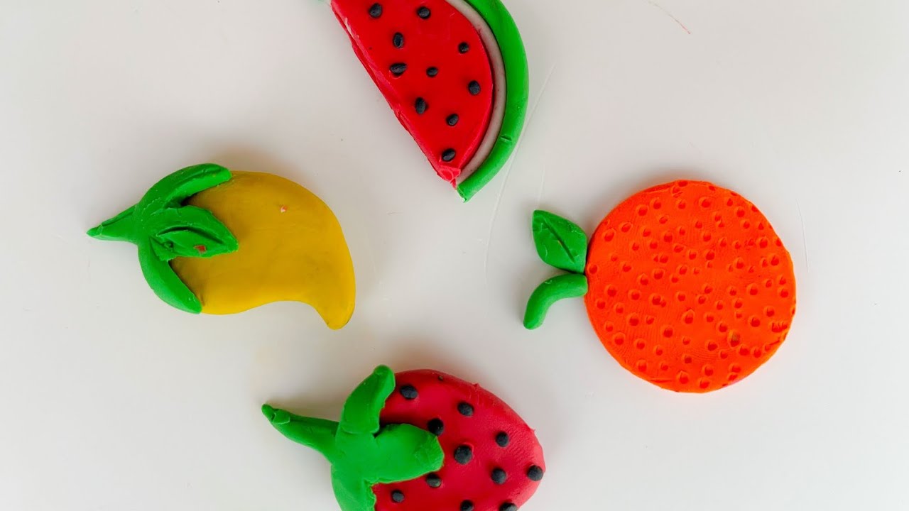 Fruits Clay Craft | Easy clay craft with fruits | Fruits craft | DIY ...