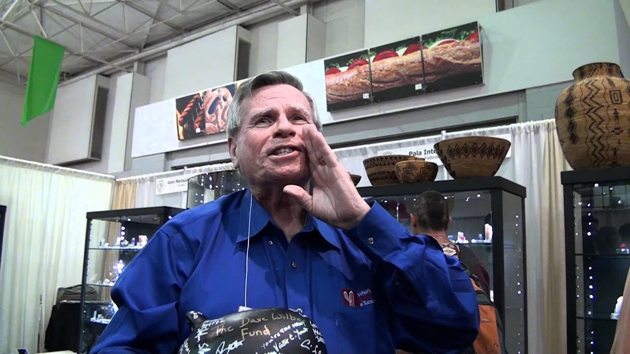 Legendary Mineral Collector, David P. Wilber is presented a piggy bank ...