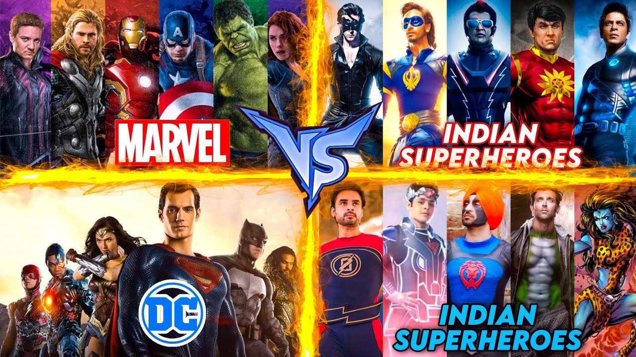 Avengers & Justice League Vs Indian Superheroes / Marvel & Dc Vs Indian ...