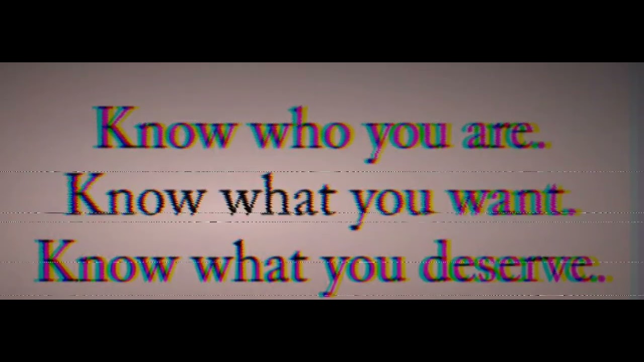 I know what I deserve? - YouTube