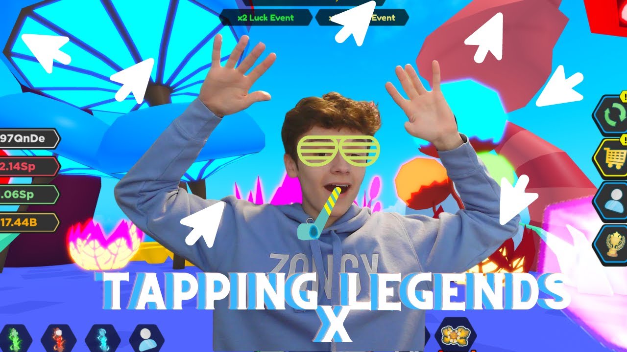 Roblox playing Tapping Legends X - YouTube