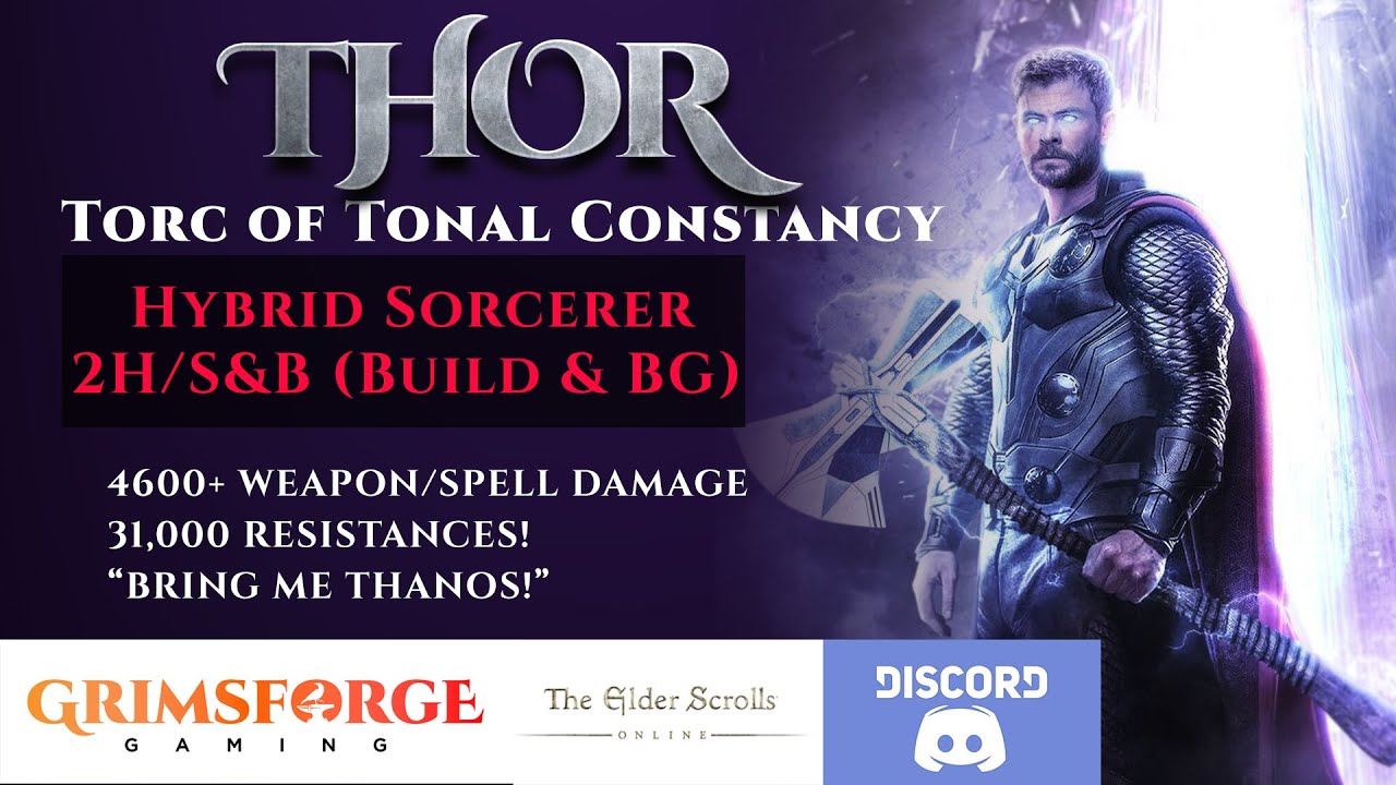 ESO Hybrid Sorc "THOR" Build & BG. (PVP/PVE) - YouTube