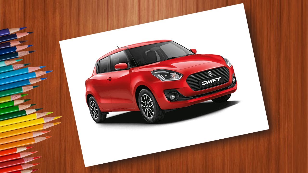 swift Car Realistic drawing | realistic drawing car - YouTube