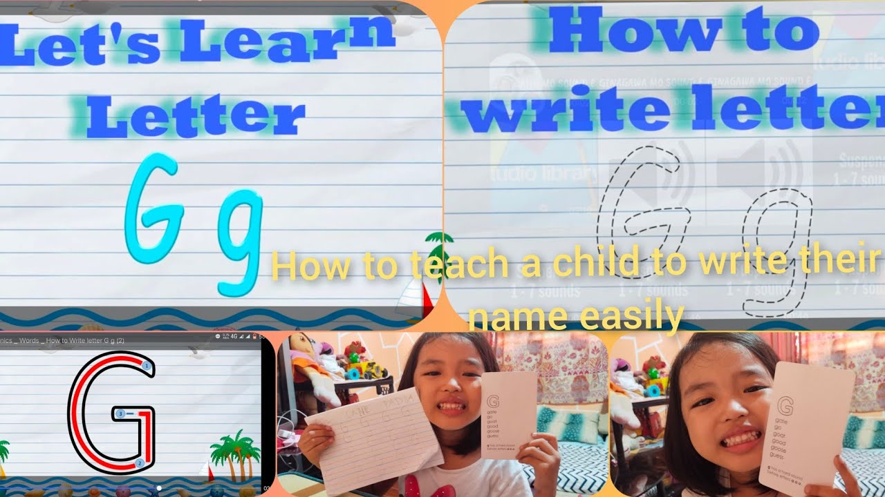 How to Teach a Child to write their name Easily #Learning letter Gg # ...