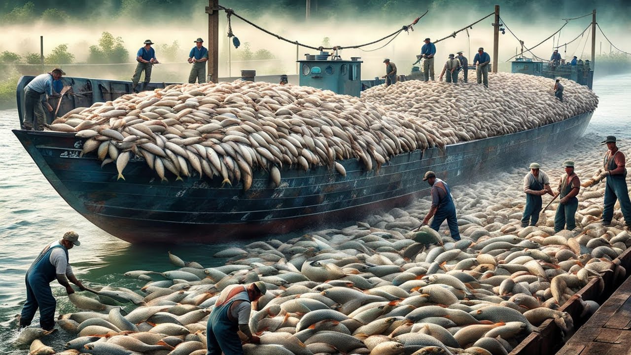UNBELIEVABLE! Fishermen Haul Up Hundreds of TONS of Fish in One Catch ...