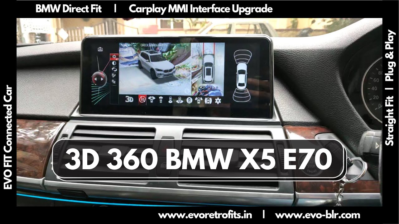 EVO FIT 3D 360 Camera Parking System on BMW X5 E70 (2006-2014) android ...