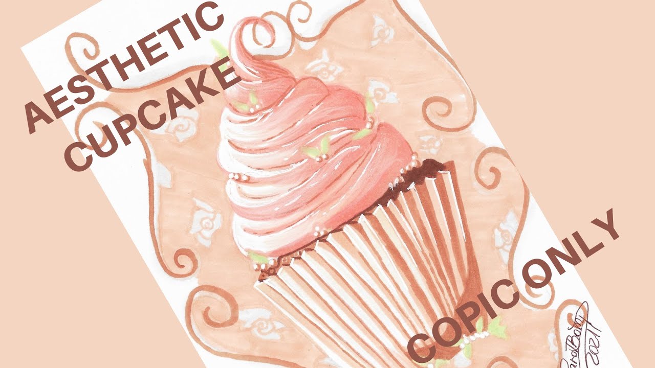 Cupcake Speed drawing - Only Copics - YouTube
