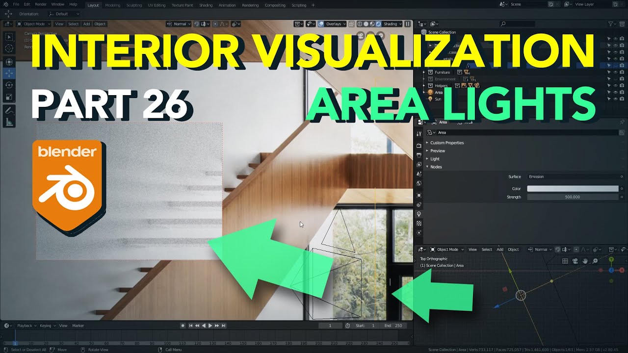 Blender Archviz: Area Lights | Part 26 | - YouTube