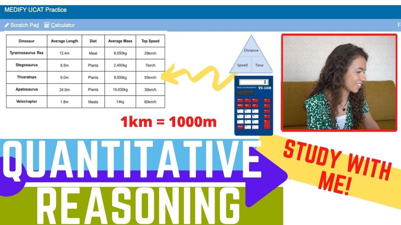 UCAT QUANTITATIVE REASONING: Doing Practice Questions Live / Study With ...