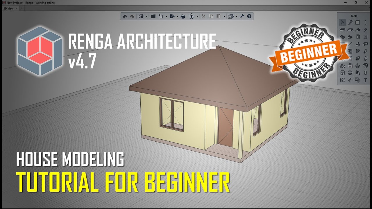 Renga Architecture v4.7 House Modeling Tutorial For Beginner - YouTube