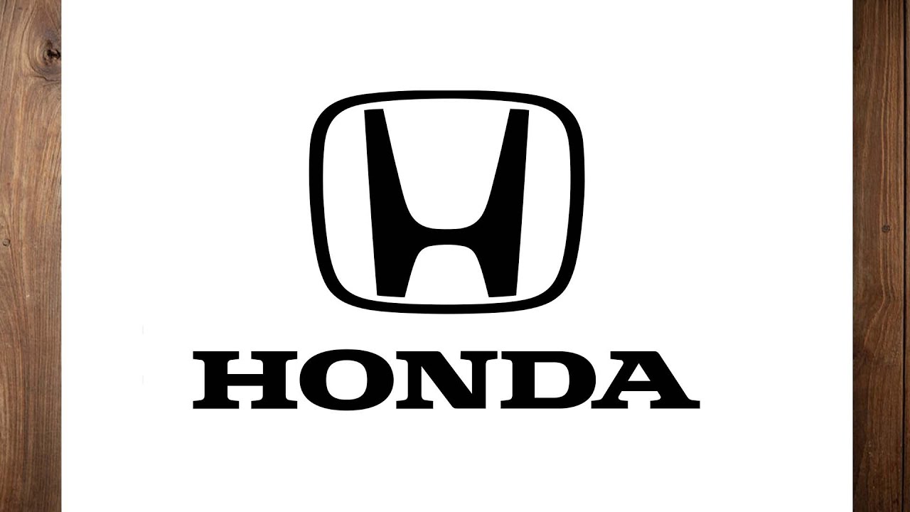 How to draw a honda logo step by step - YouTube