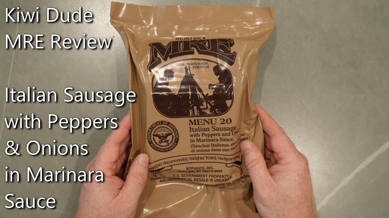 U.S. MRE Ration Review - Menu 20 - Italian Sausage with Onions in ...