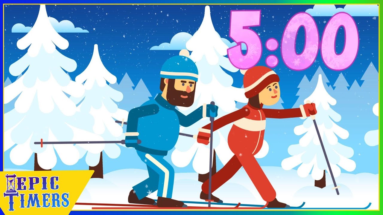 5 Minute Fun Music timer Skiing! - YouTube