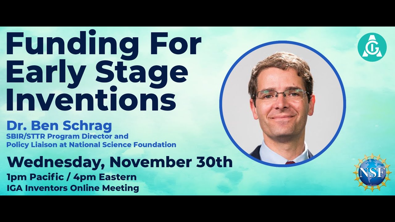 Funding For Early Stage Inventions with Dr. Ben Schrag - YouTube