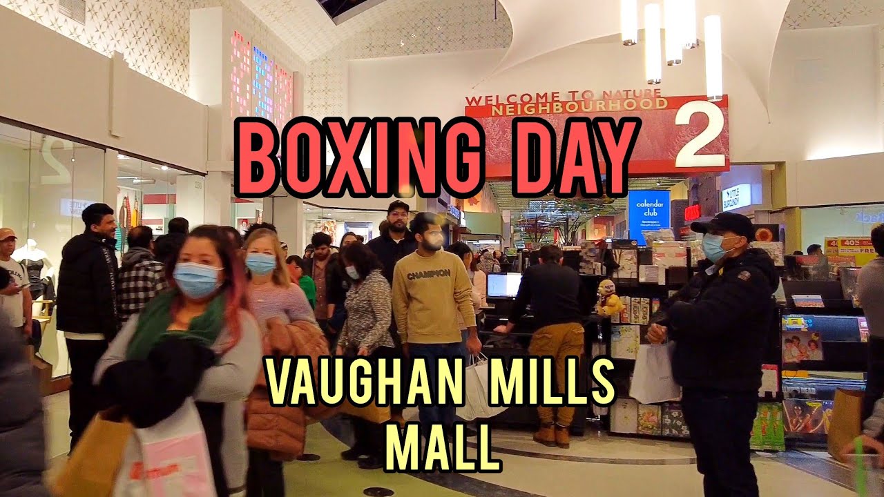 Toronto Boxing Day Vaughan Mills Mall Shopping Center Walking Tour ...