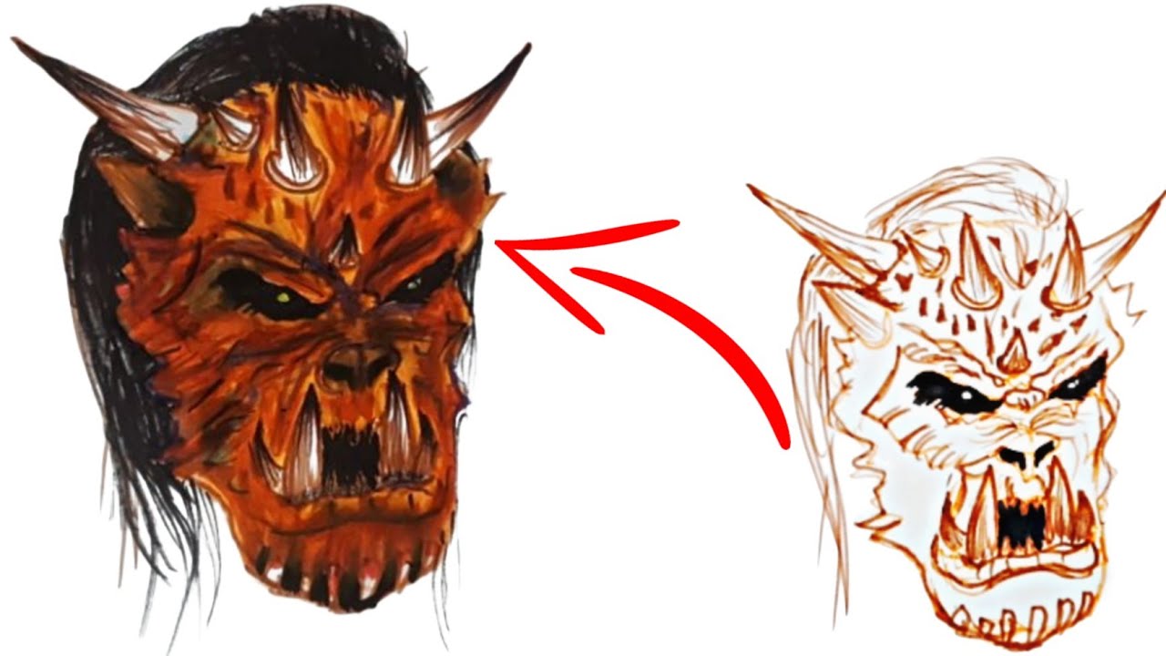 How To Draw A devil | Devil Drawing Tutorial - Step By Step - YouTube