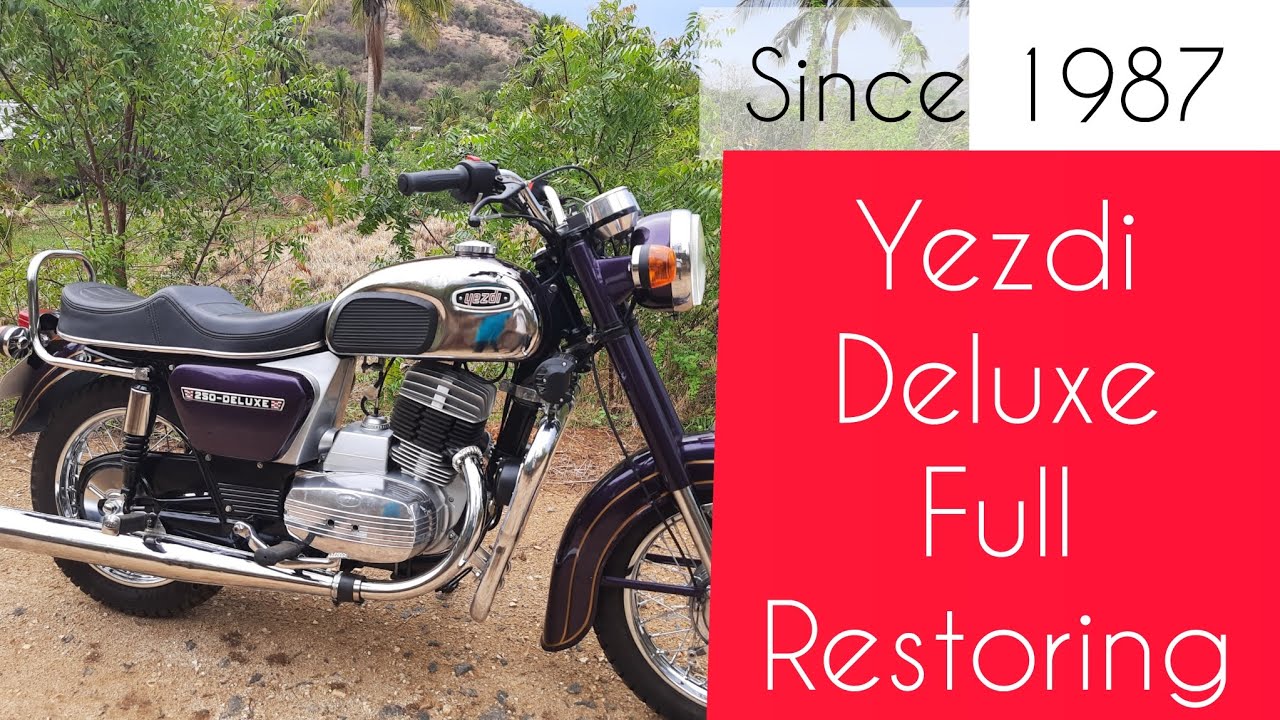 old yezdi deluxe bike full restored video |#yezdijawa #2stroke # ...