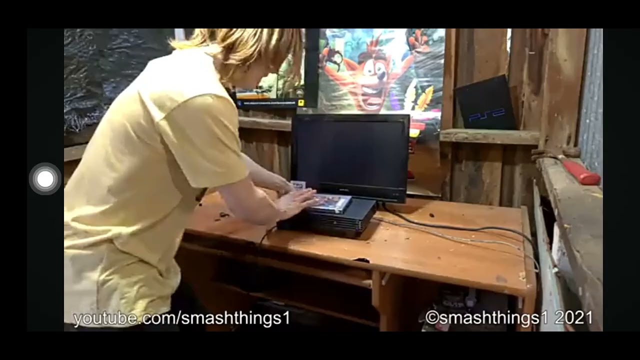 Smash PlayStation 2 Sony Angry Gamer & Rage Broken TV Led - YouTube