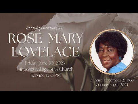 In Loving Memory of Rose Mary Lovelace - YouTube