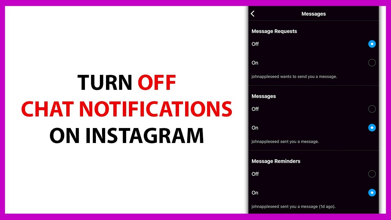 How to Turn Off Chat Notifications on Instagram in 2024 - YouTube