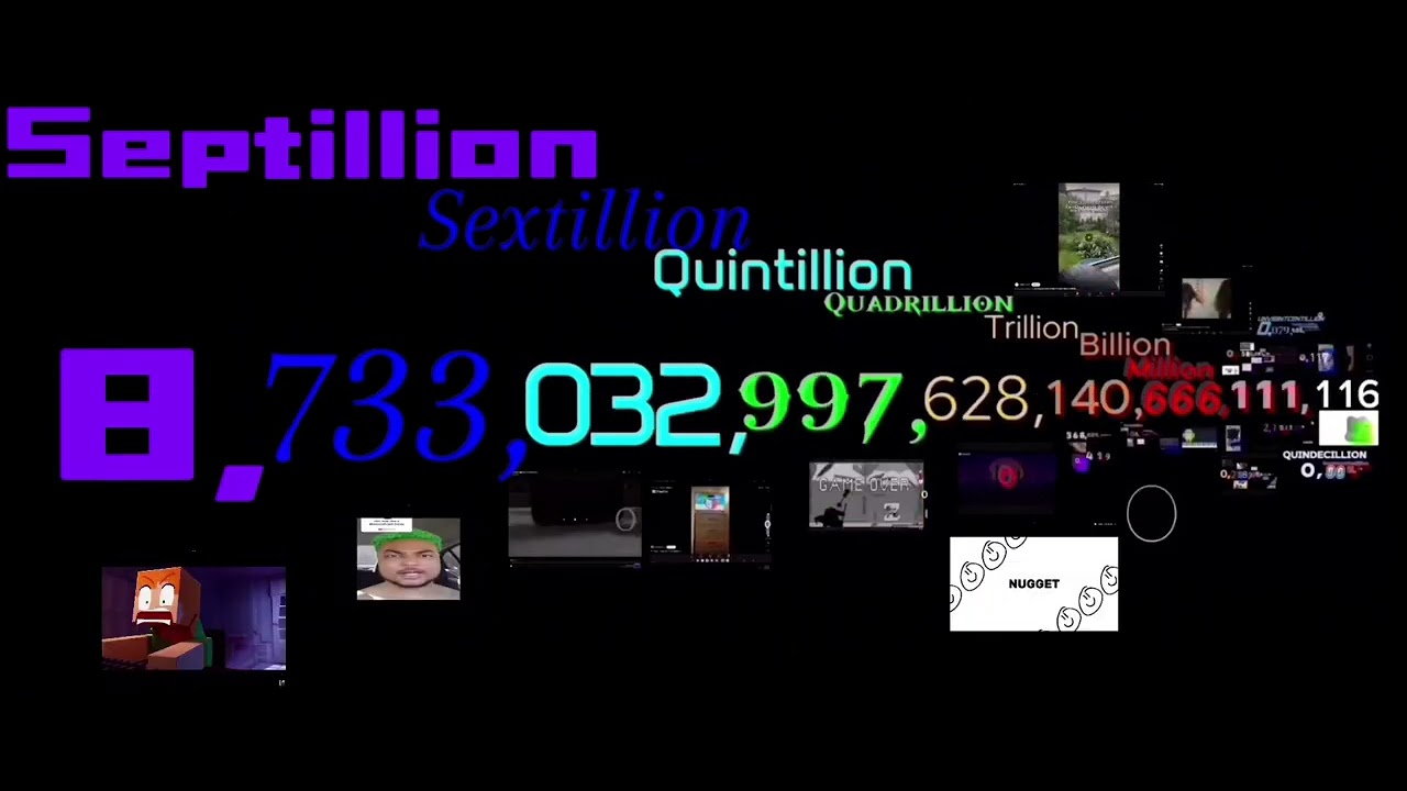 Numbers 1 to 1 Octillion (8/100) Centillion - YouTube