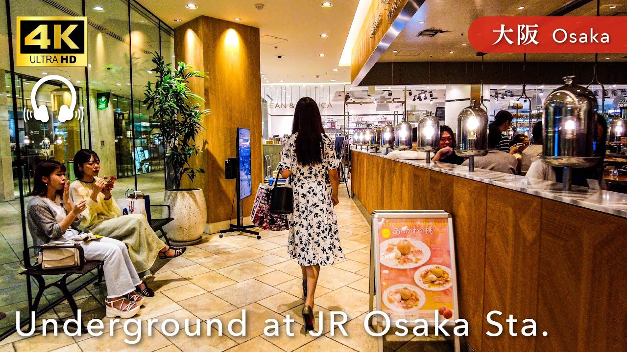【Osaka💖】 Walk Japan - Walking underground at JR Osaka Station ASMR [4K ...