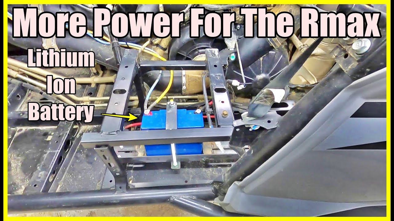 Yamaha Rmax 1000-4 Second Battery Install - YouTube