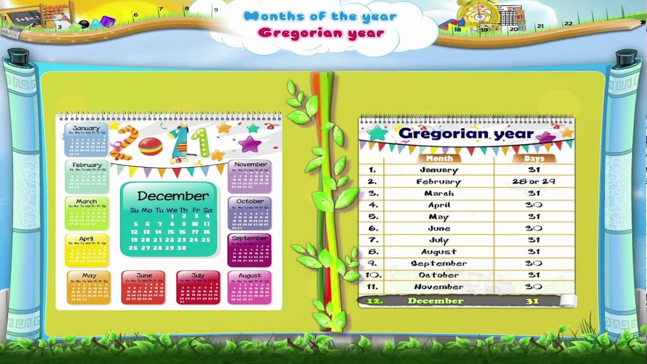 Learn Grade 3 - Maths - Months of the Year Gregorian - YouTube