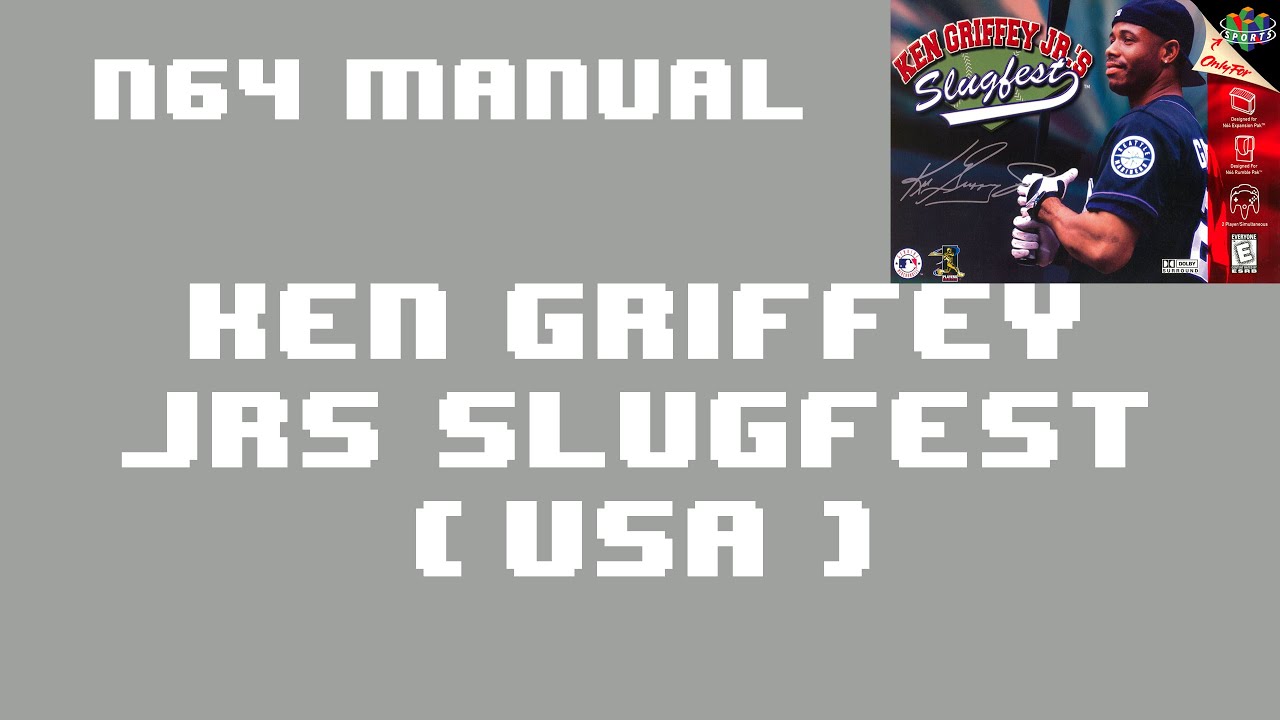 [N64 Manual] Ken Griffey Jr's Slugfest (USA) - Nintendo 64 Game ...