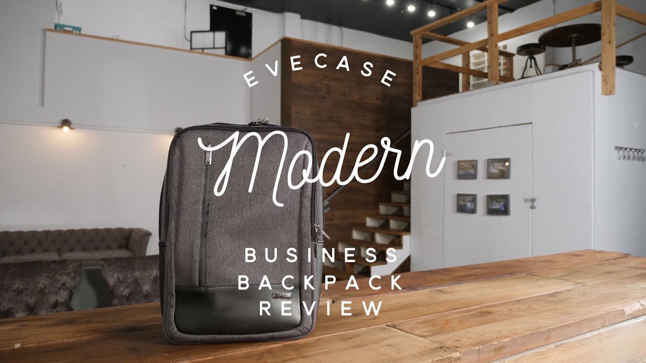 Evecase Modern Business Laptop Backpack - YouTube