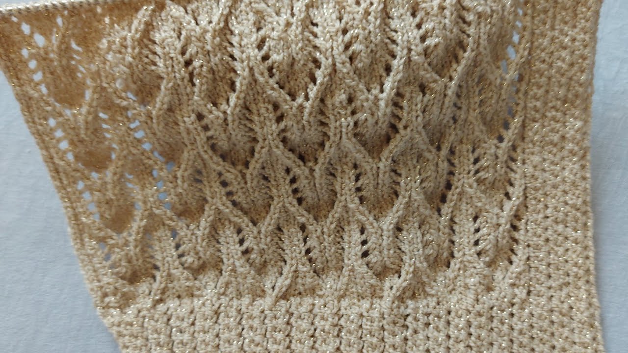 New Knitting Border Pattern | easy and simple | learn to knit - YouTube
