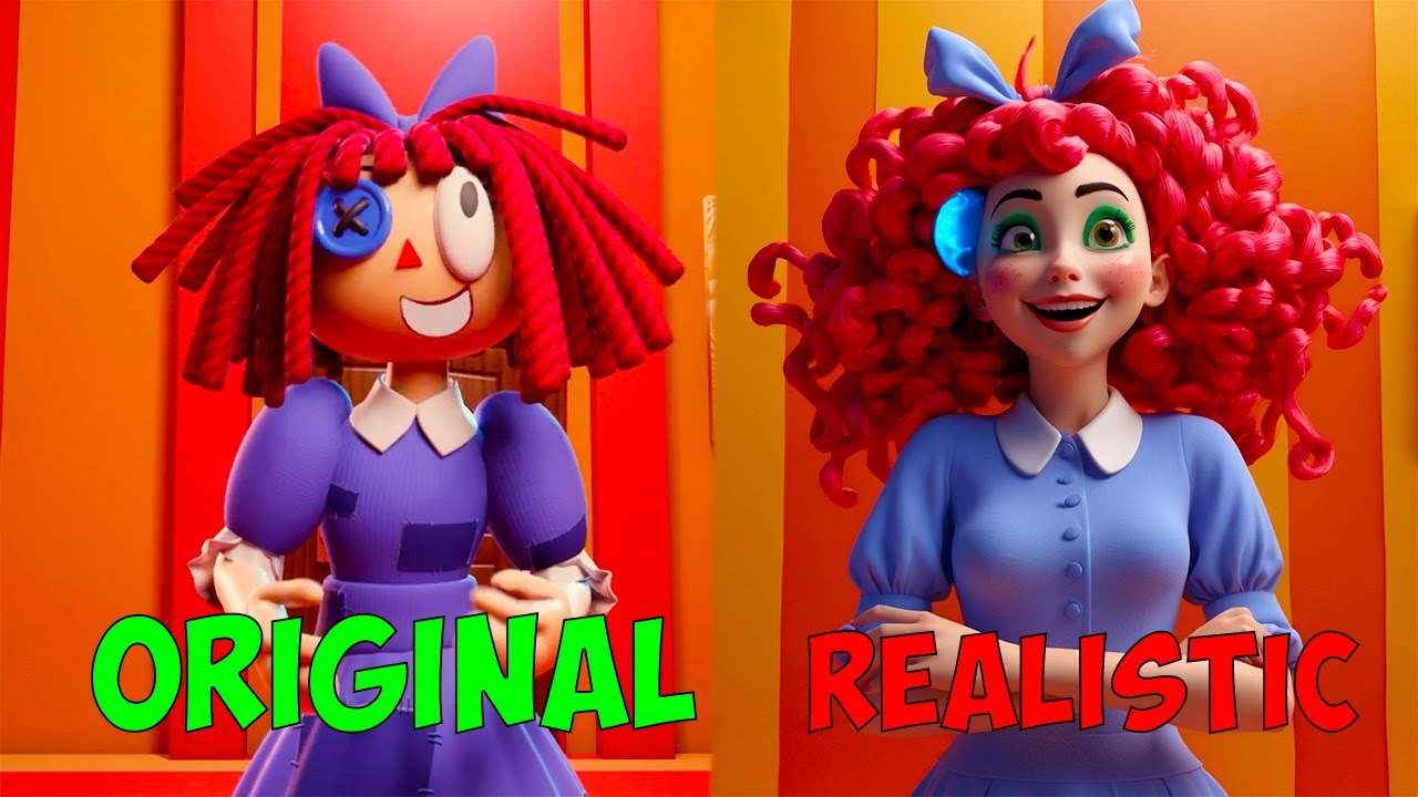 THE AMAZING DIGITAL CIRCUS VS REALISTIC SCARY VERSION - YouTube