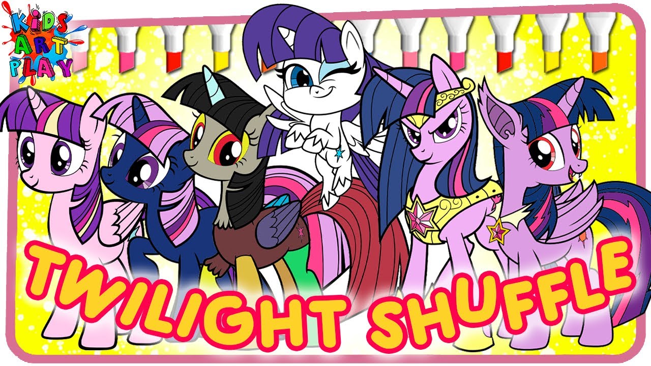 My Little Pony Twilight Sparkle SHUFFLE COLORING Coloring Pages How To ...