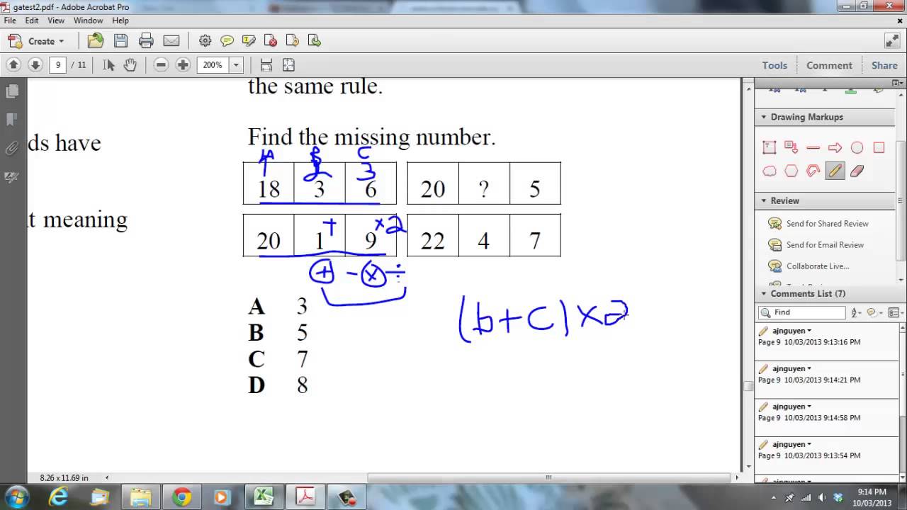 Number patterns for NSW department of education selective schools exam ...