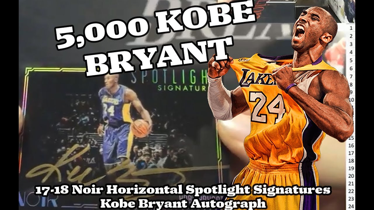 🏀 Watch us pull a $5,000 KOBE BRYANT 17-18 Noir Spotlight Signatures ...
