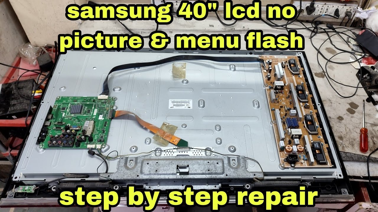 samsung lcd backlight off, and menu flash. samsung LA40B530P7R - YouTube