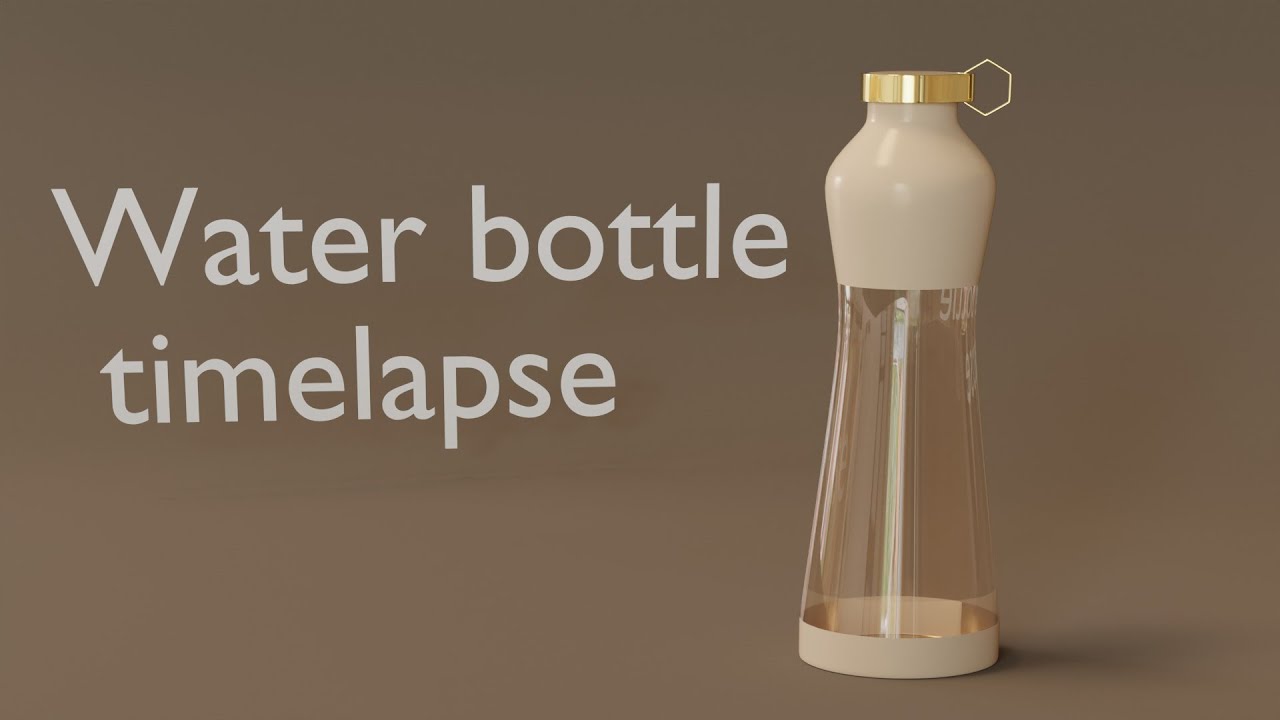 How to model Water Bottle timelapse - YouTube